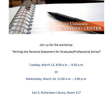MSU University Writing Center Presents – Writing the Personal Statement ...